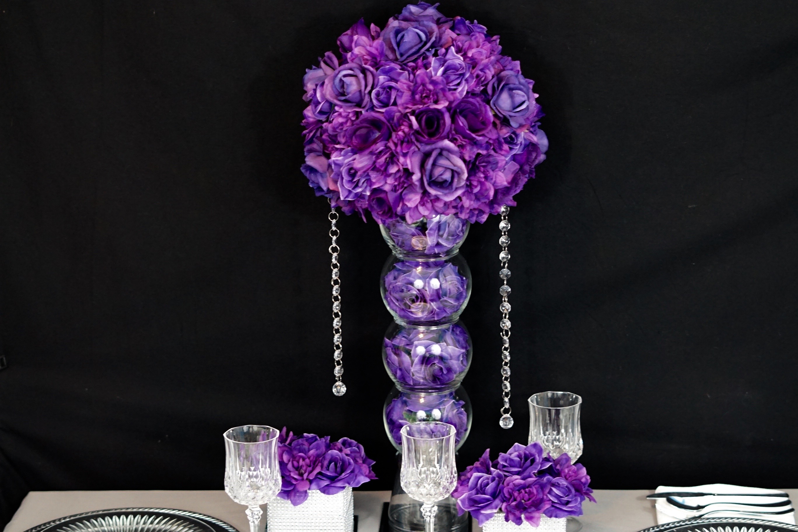 DIY Purple Passion Wedding Centerpiece In 3 Easy Steps