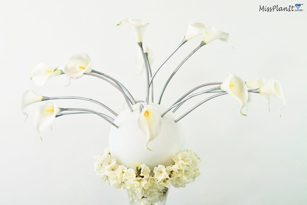 DIY Tall Cream Delight Elegant Wedding Centerpiece