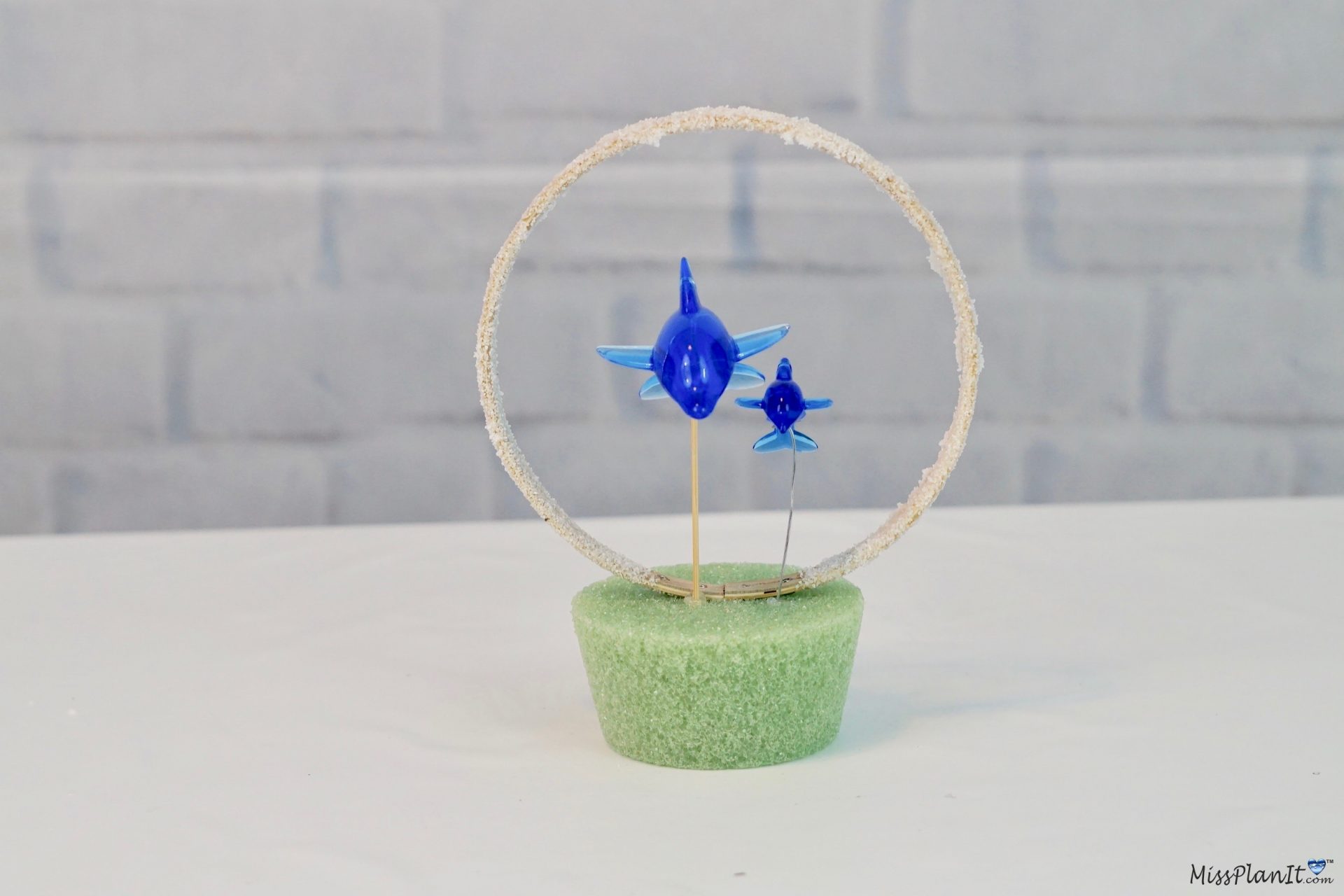 DIY Tall Dolphin Beach Wedding Centerpiece with $3 Dollar Tree Vase