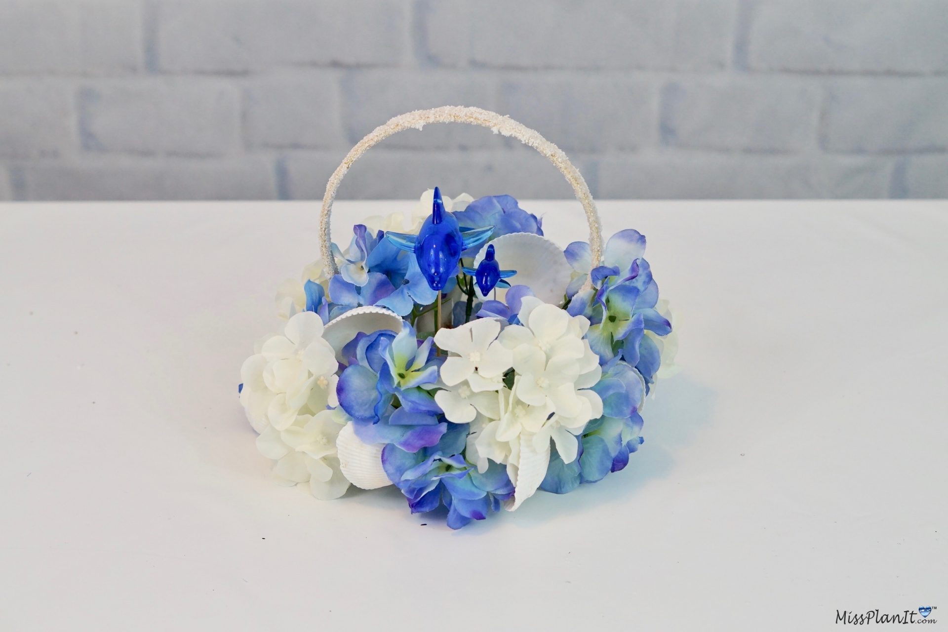 DIY Tall Dolphin Beach Wedding Centerpiece with $3 Dollar Tree Vase