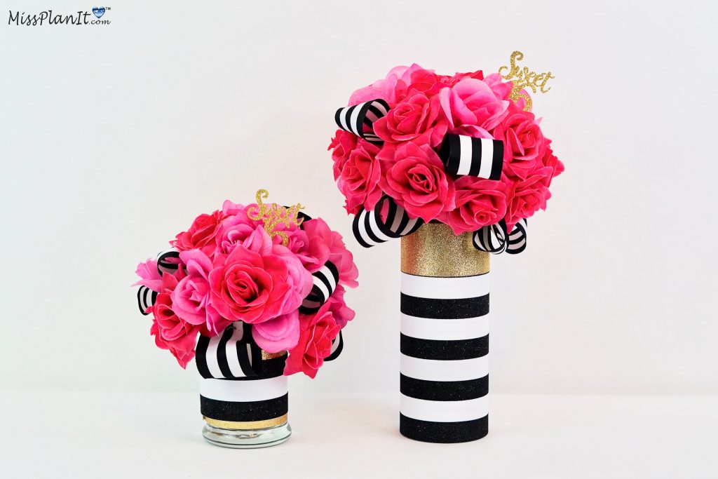 DIY Kate Spade Inspired Sweet 16 Birthday Centerpiece