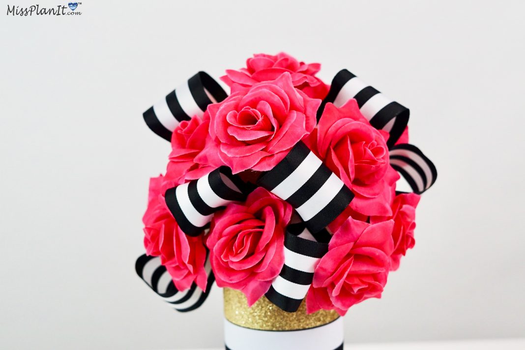 DIY Kate Spade Inspired Sweet 16 Birthday Centerpiece