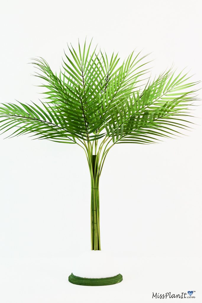 DIY Tall Palm Tree Tropical Wedding Centerpiece Idea